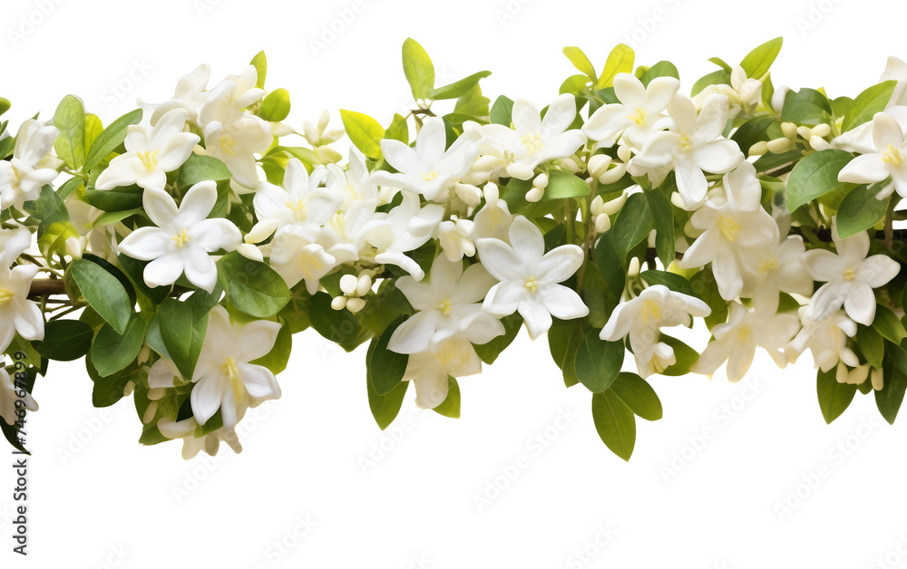 Jasmine Blossoms Climbing a Trellis Structure Isolated on Transparent ...