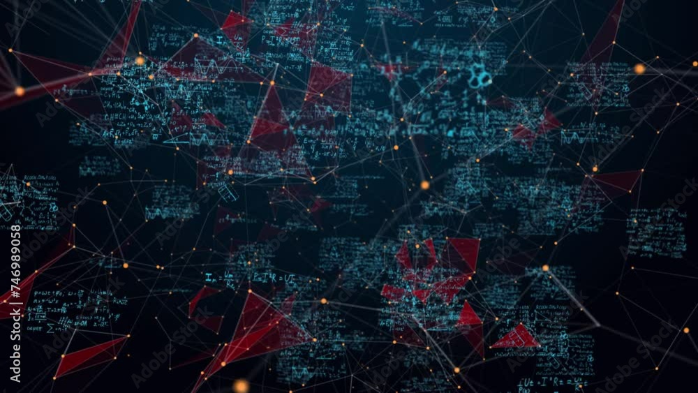 camera movement in digital space with animation of algebraic, physical ...