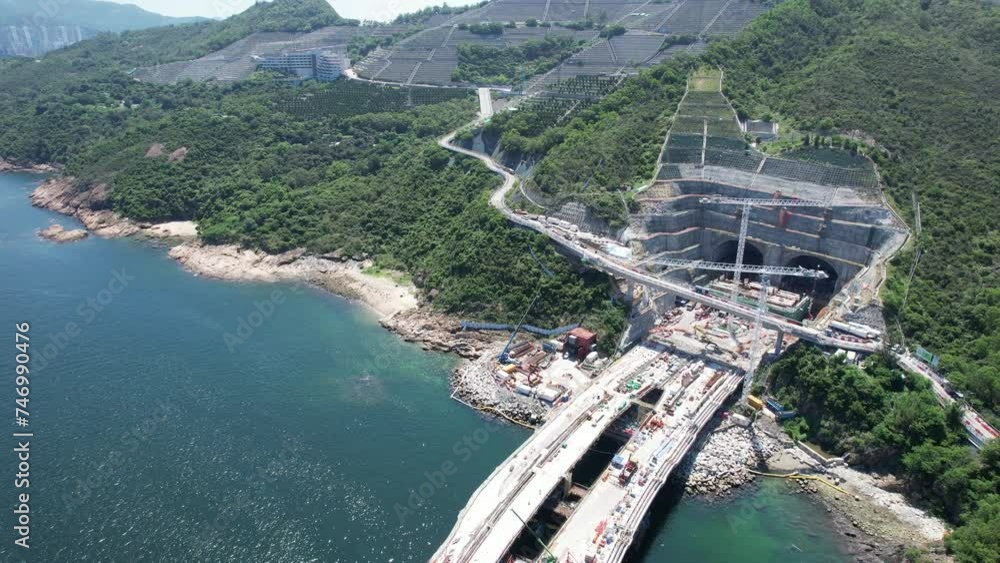 Hong Kong Tseung Kwan O Cross Bay Link Prefabricated steel arch bridge ...