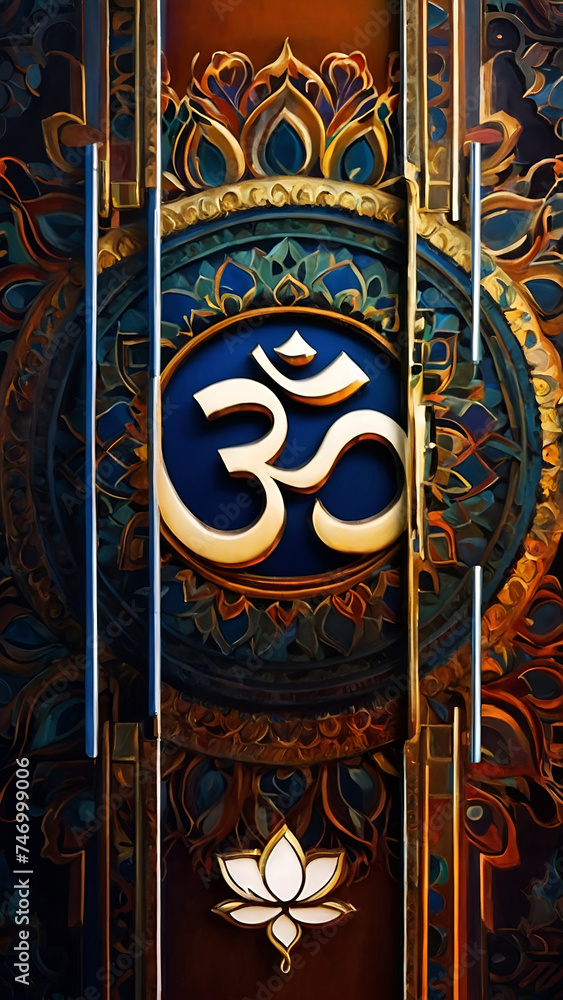 Om logo mobile wallpaper. This high-quality design features the sacred ...