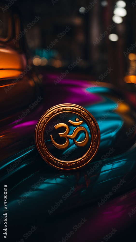 Om logo design mobile wallpaper. This high-quality artwork features the ...
