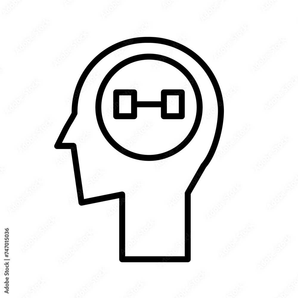 sports mind line icon Stock Vector | Adobe Stock