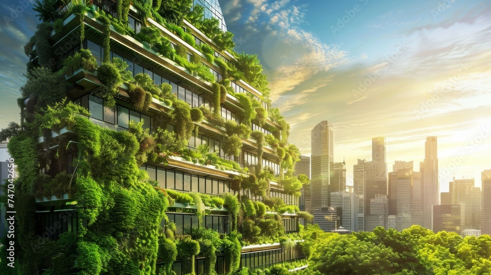 Eco-Architecture Excellence: Modern Sustainable Building Veiled in ...