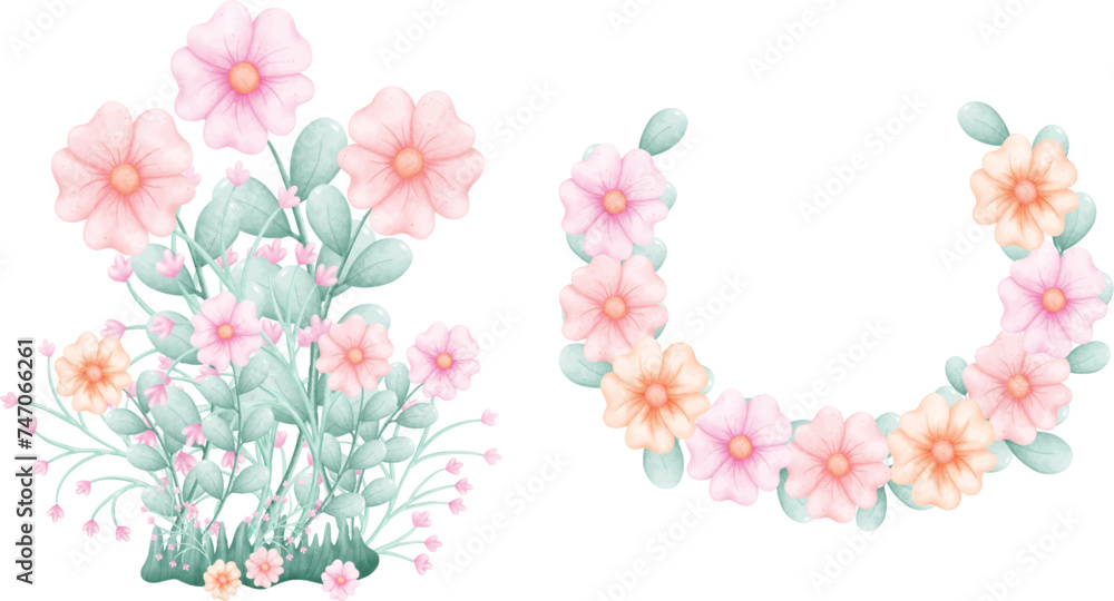 Hand-Drawn Watercolor flower Clipart: Create Beautiful Floral Designs ...