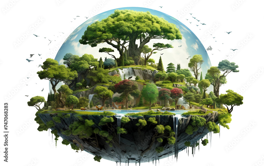 Earths Biomes Including Forests Deserts Grasslands Tundra Isolated on ...