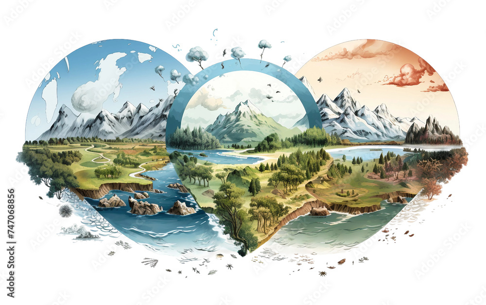 Illustration of Earths Climate Zones Featuring Tropics Isolated on ...