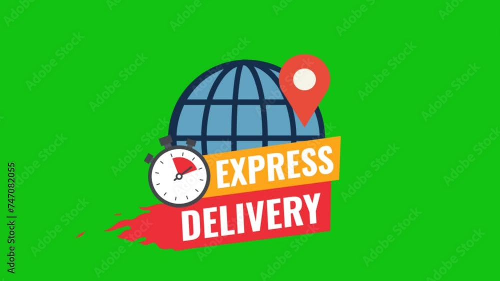 Vidéo Stock Express Delivery Logo. Animated video of the express ...