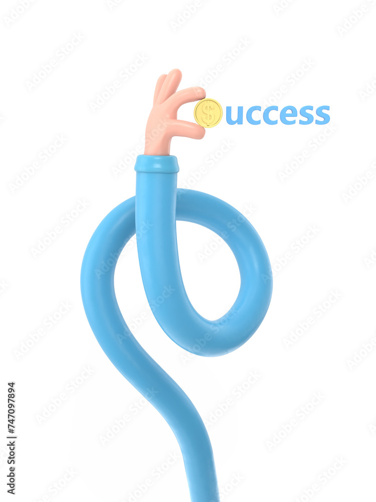 Transparent Backgrounds Mock-up.hand carry coin as S alphabet and white ...