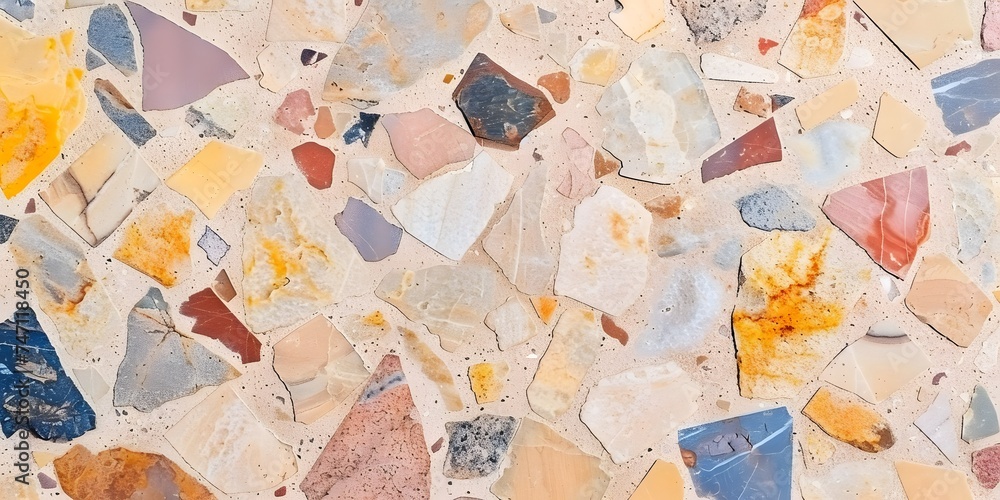 Terrazzo marble floor seamless texture. Natural stone, granite, marble ...