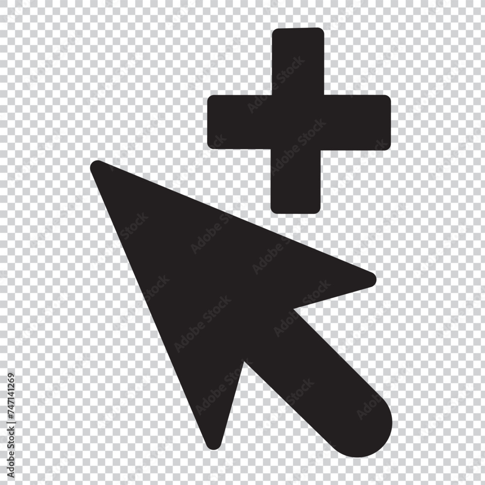 mouse pointer icon on transparent background. flat style. mouse pointer ...