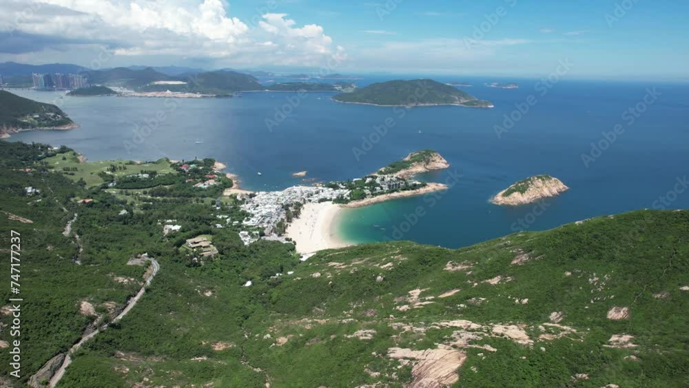 Shek O, a coastal town of Hong Kong near Stanley Repluse Bay, a ...