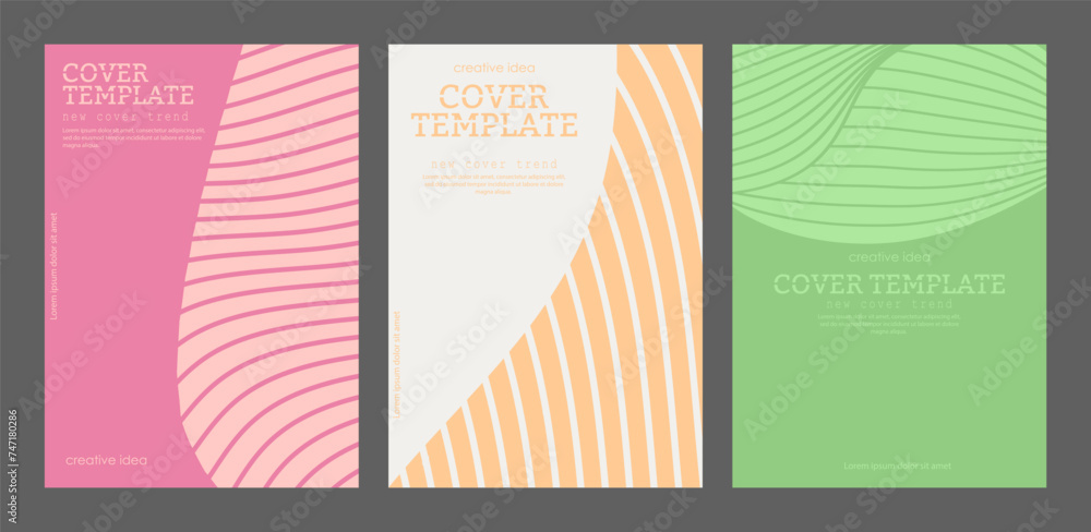 The design of the lines. A template for trending covers, banners ...