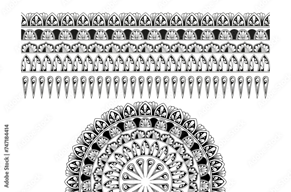 Pattern Brush Quilting Filling Patterns Geometric Mindfulness Activity ...