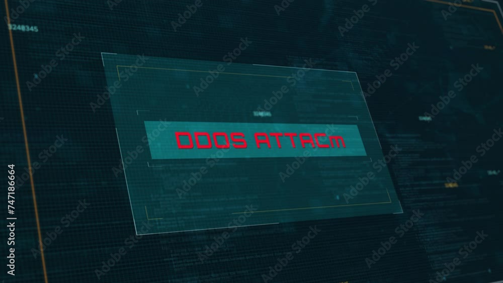 DDOS Attack Warning: Futuristic Loading Screen Animation for Cyber ...