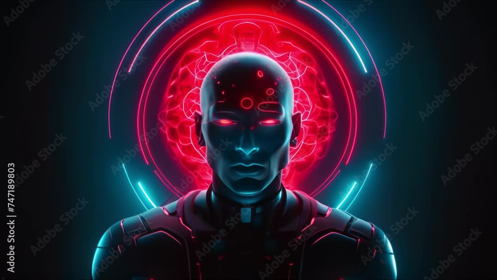 Abstract AI-generated background with neural tissues, organic shapes ...