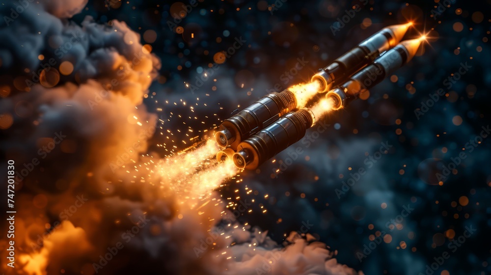 Captured in high-definition, this image shows a bullet surrounded by an ...