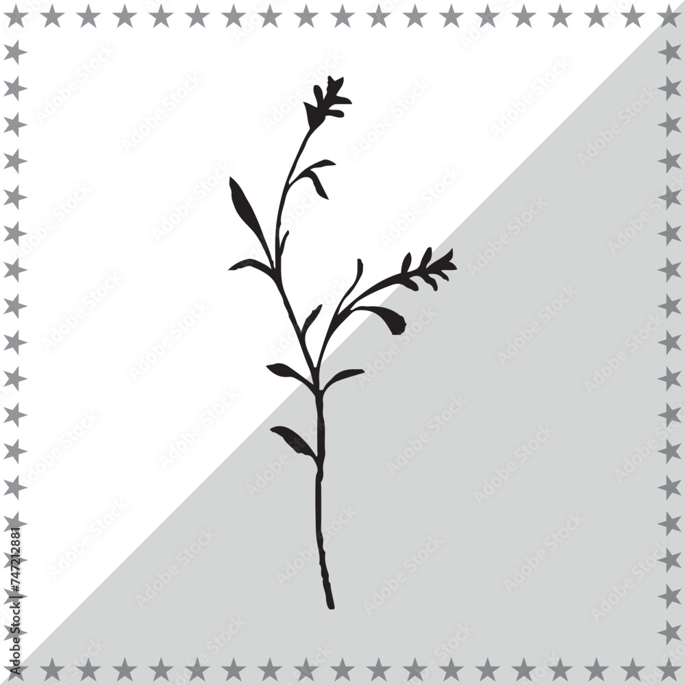 Flower Silhouette, cute Flower Vector Silhouette, Cute Flower cartoon ...