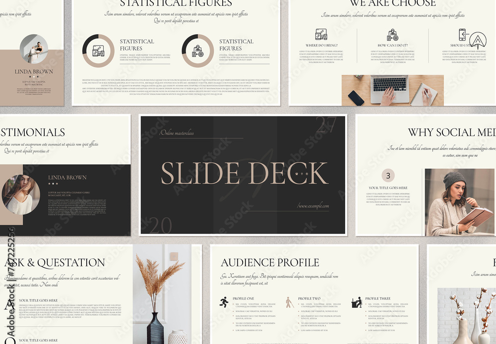 Slide Deck Presentation Template Stock Template Adobe Stock