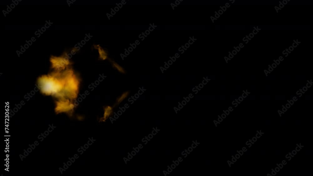Realistic Muzzle flashes straight fire montage with smoke effect ...