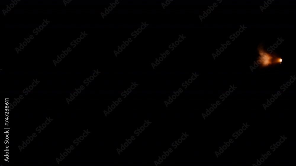 Vidéo Stock Realistic Muzzle flashes straight fire montage with smoke ...