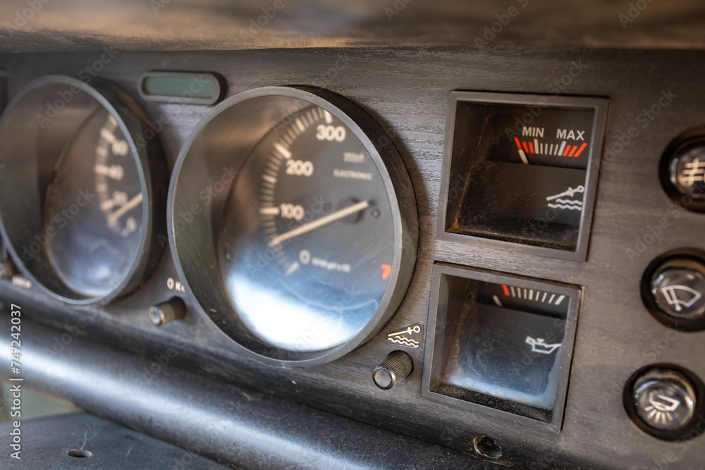 old car dashboard Sports car Lancia Montecarlo by Pininfarina-designed ...