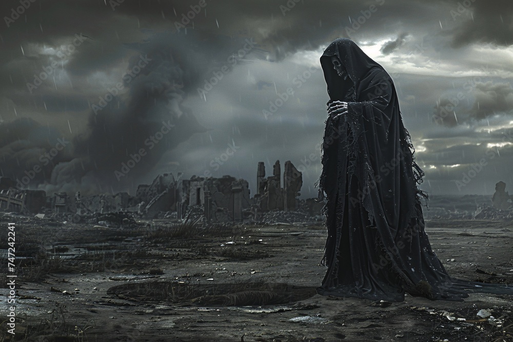 Gothic Ghostly Vampire A Dark and Stormy Night Generative AI Stock ...