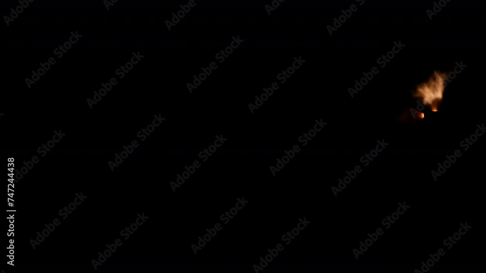 Vidéo Stock Realistic Muzzle flashes straight fire montage with smoke ...