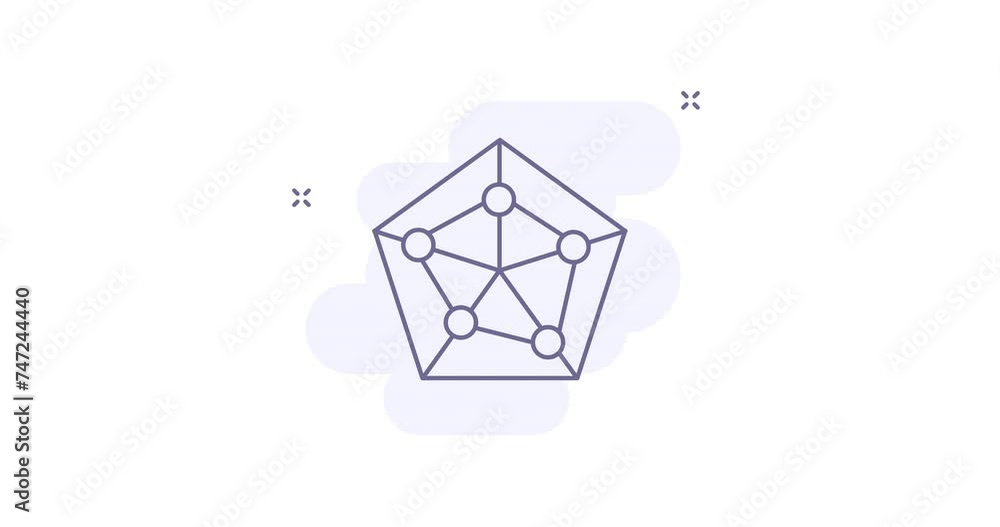 radar chart 2d animated outline icon with alpha channel. radar chart ...