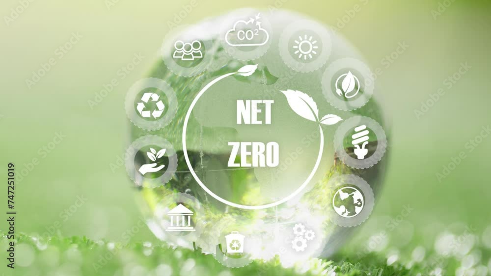 Net zero emission and carbon neutral concept. Net zero greenhouse gas ...