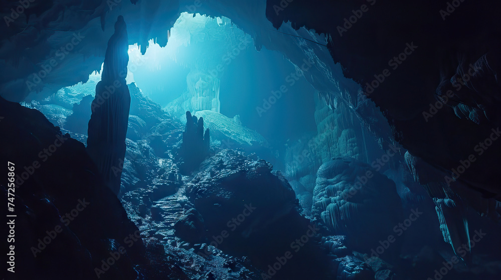 Limestone Caves in Vietnam, Showing Stalactites and Stalagmites ...