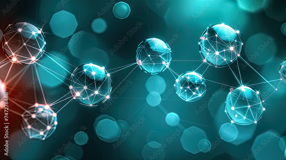 A network of interconnected AI nodes, buzzing with activity and ...