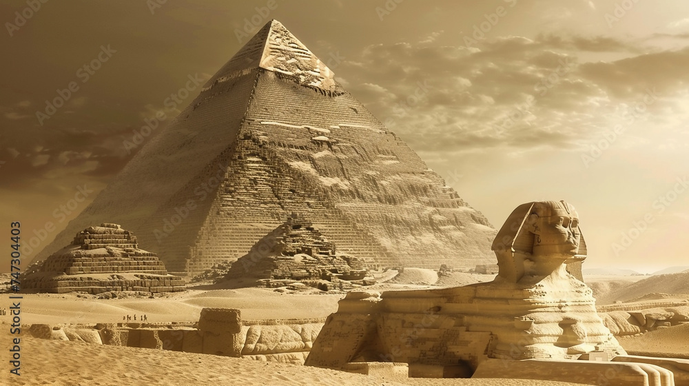 Reimagined Ancient Egypt where the pyramids and Sphinx are centers of ...