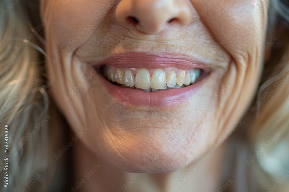 Front view of separate dental arches, lips and cheeks retracted ...