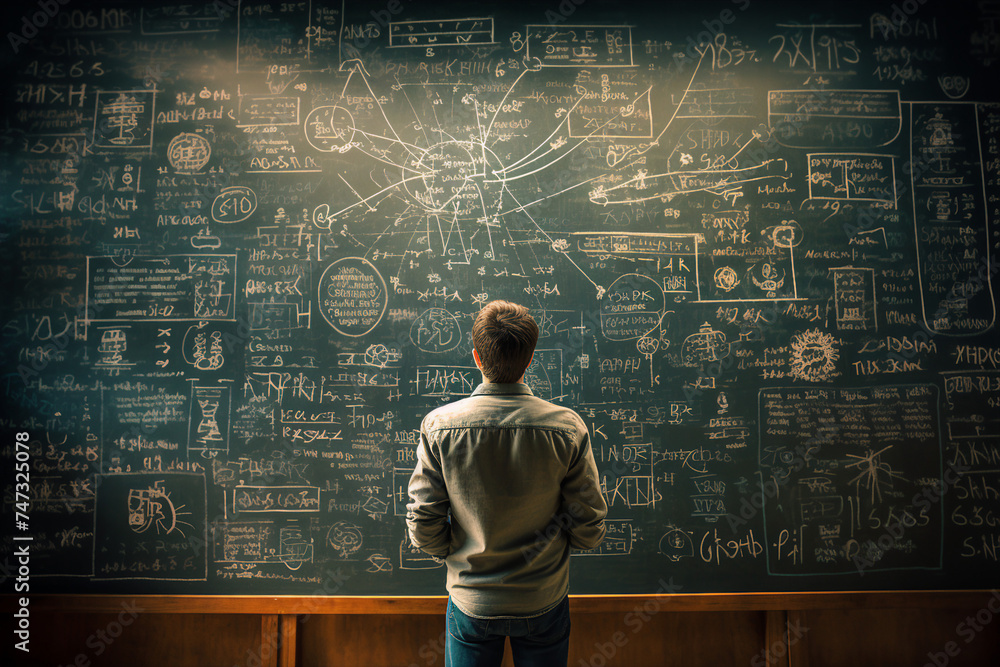 Generated with AI portrait of clever smart person concept of research ...