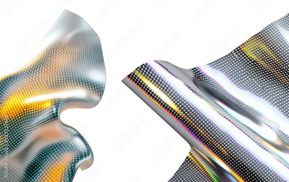 Liquid Chromatic Holographic Texture, Wrinkled Foil Background ...