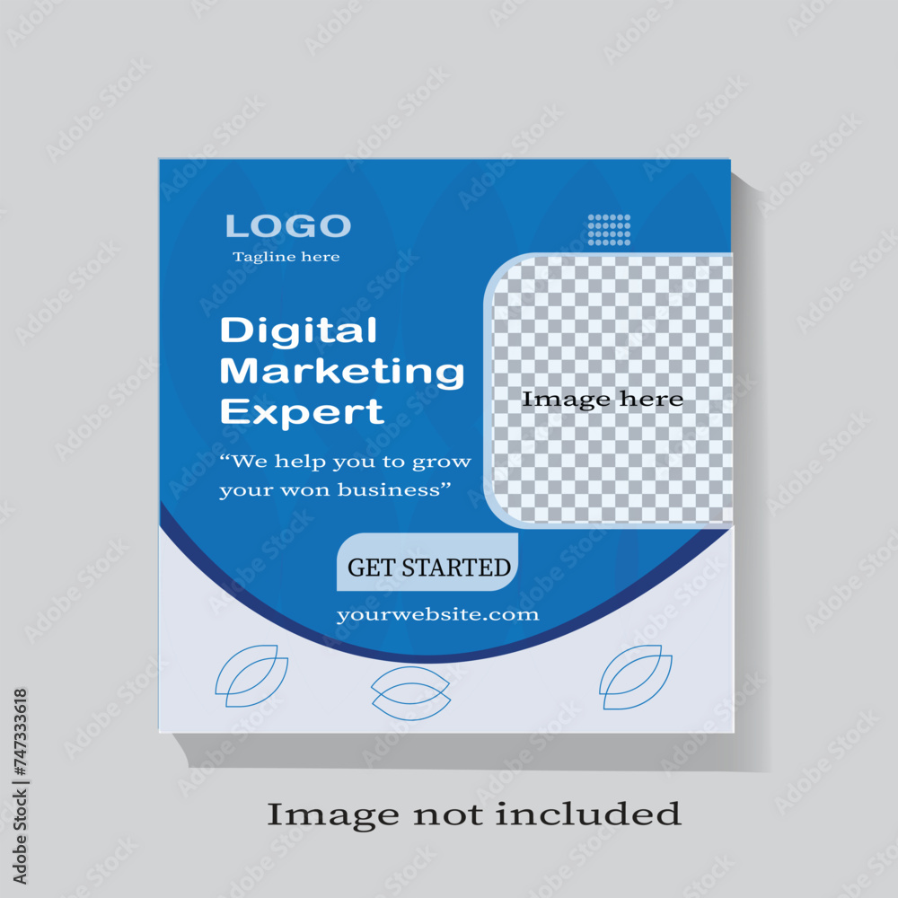 Corporate social media post template. This is a creative and eye-catchy ...