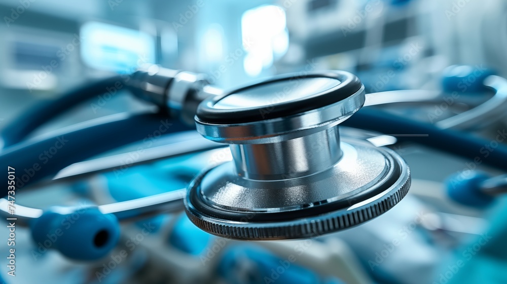 Stethoscope, a vital medical tool, amplifies the heartbeat's rhythm ...