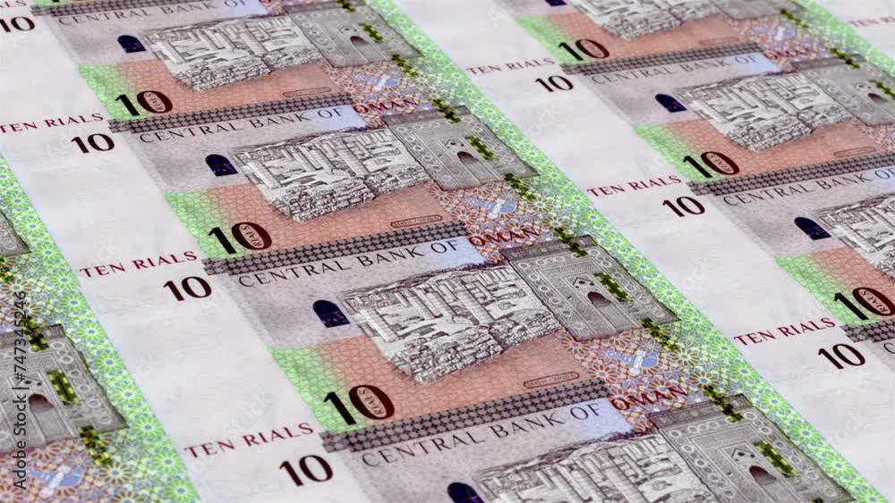 Vidéo Stock Oman Omani Rial 10 Banknotes Money Printing House, Printing ...