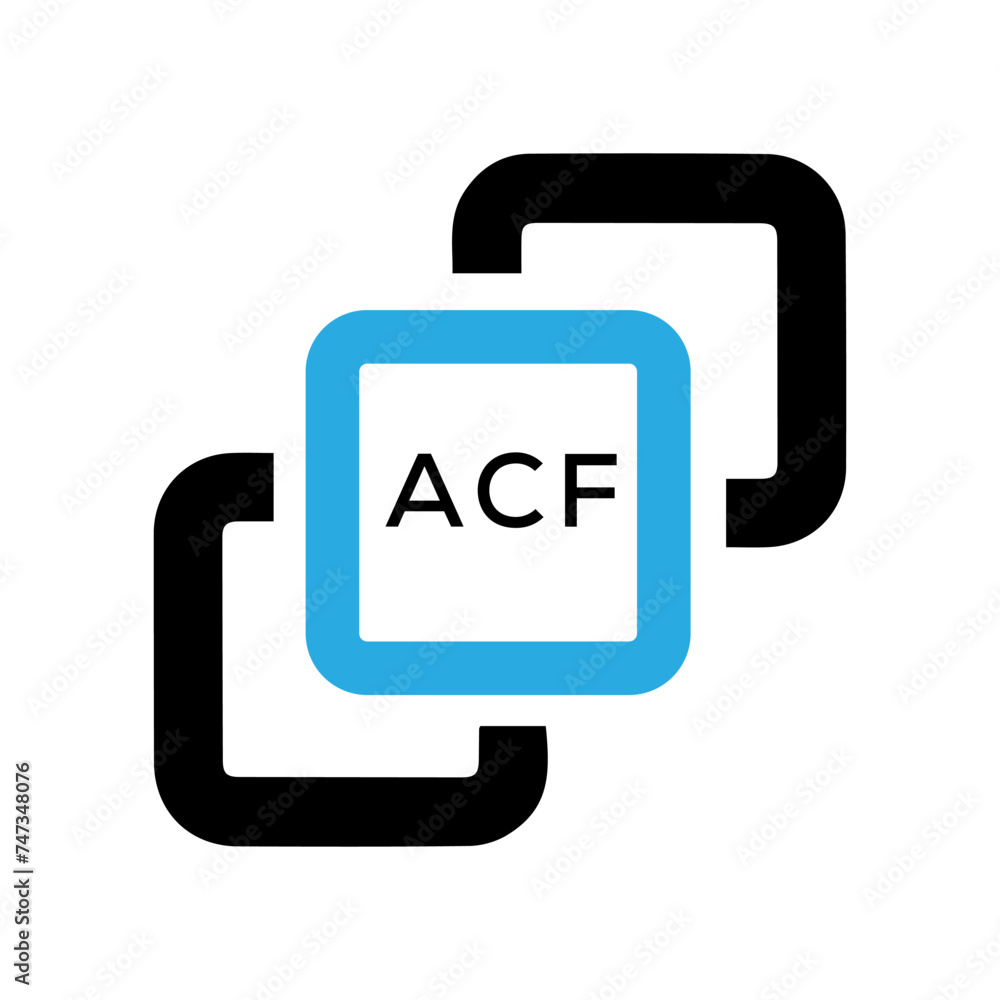 ACF Letter logo design template vector. ACF Business abstract ...