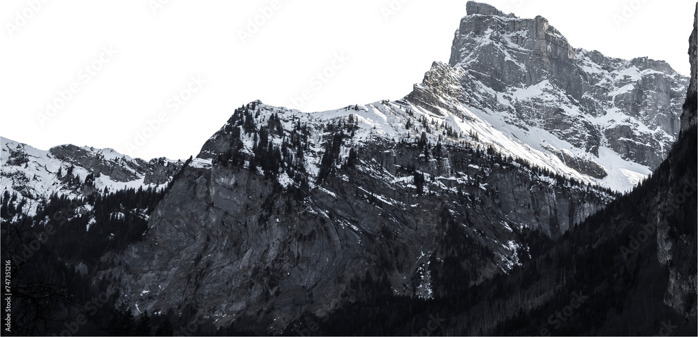 Isolated PNG cutout of a snowy mountain on a transparent background ...