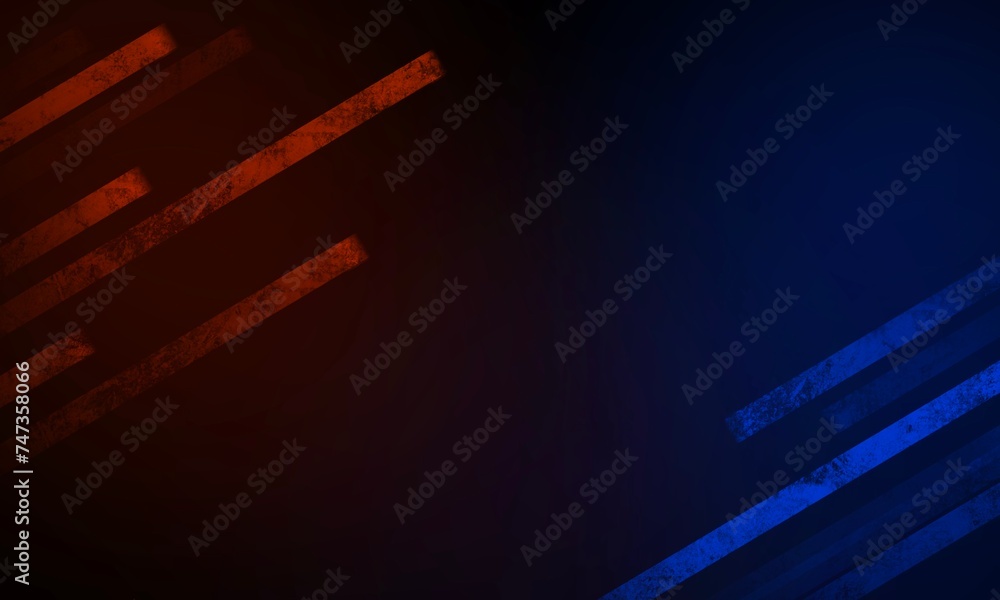 Abstract background from blue and red gradients. Contains graphic lines ...