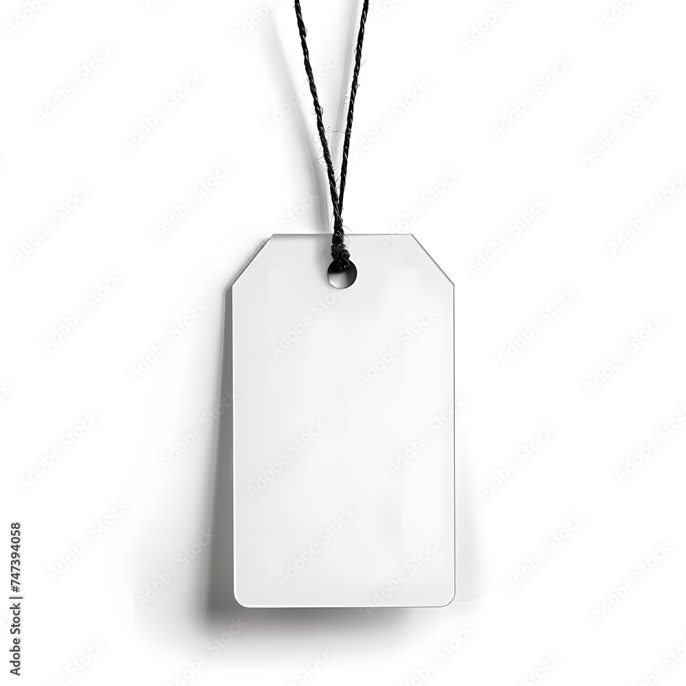 blank white paper price tags or label, gift tags. Paper labels with ...