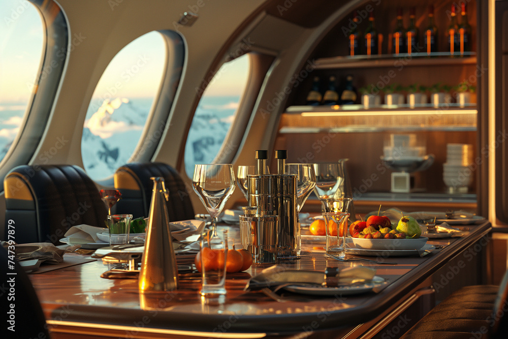 Exclusive Dining in the Sky: A Luxury Airplane Experience with Gourmet ...