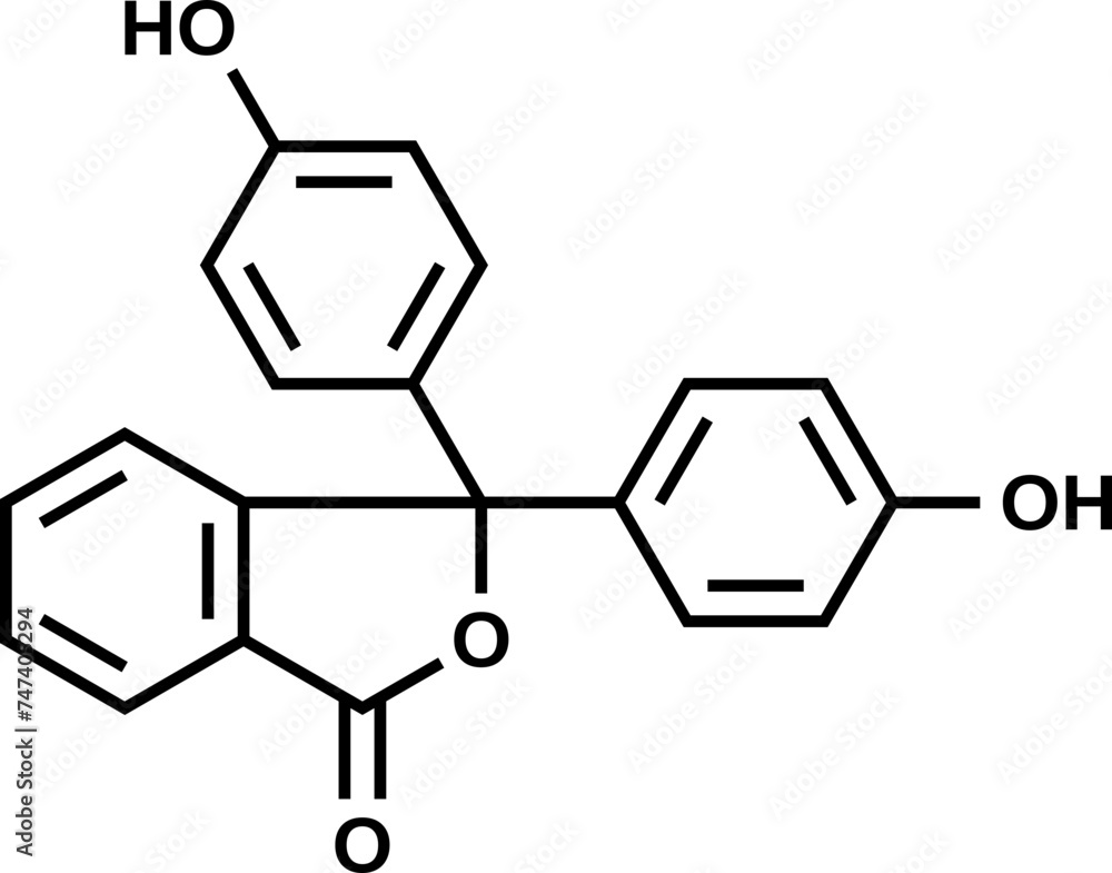 Phenolphthalein structural formula, vector illustration Stock Vector ...