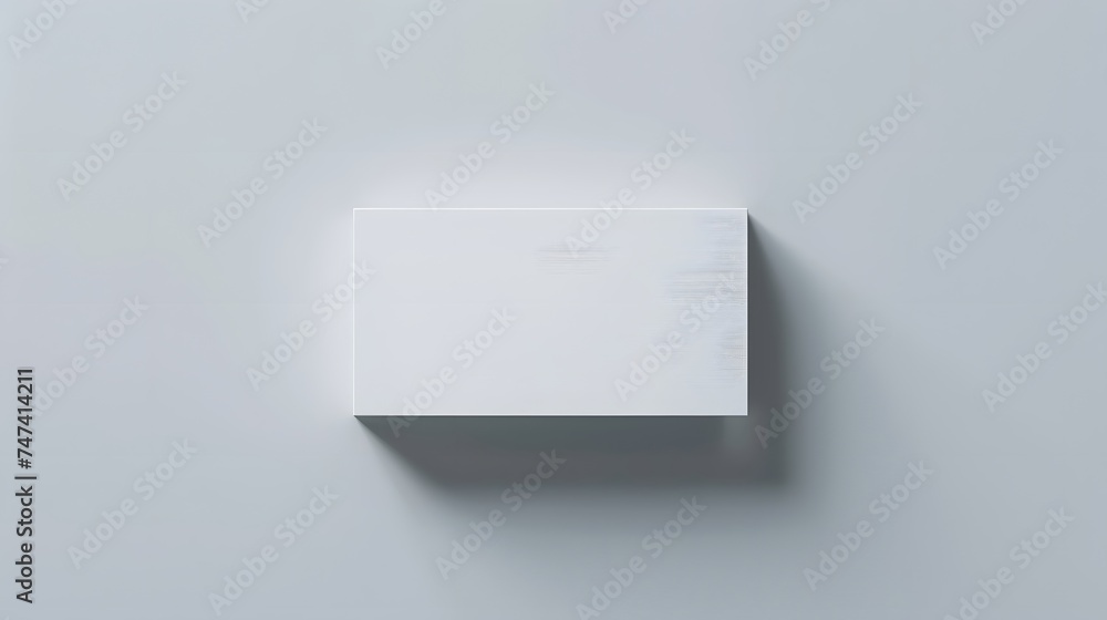 Blank white realistic business card for mockup isolated on white ...
