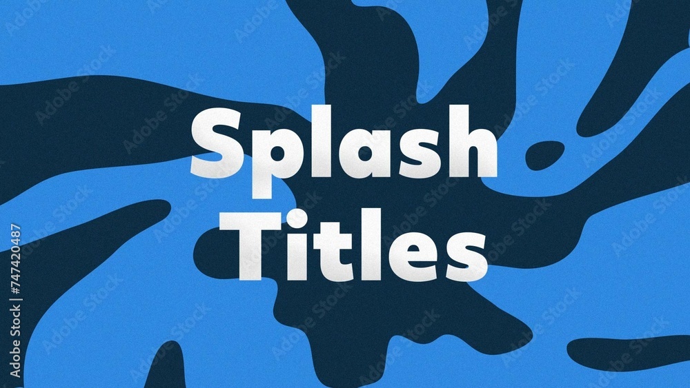 Splash 3D Text Fullscreen Title Stock Template | Adobe Stock