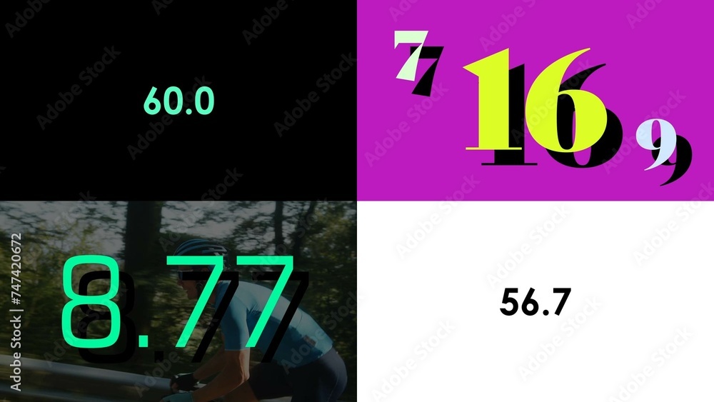 Text Countdown Timer 0-60 Seconds Stock Template | Adobe Stock