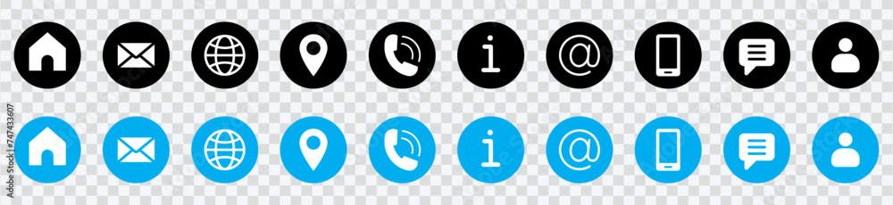 "Streamline communication with our Contact Icons Business Card Set ...