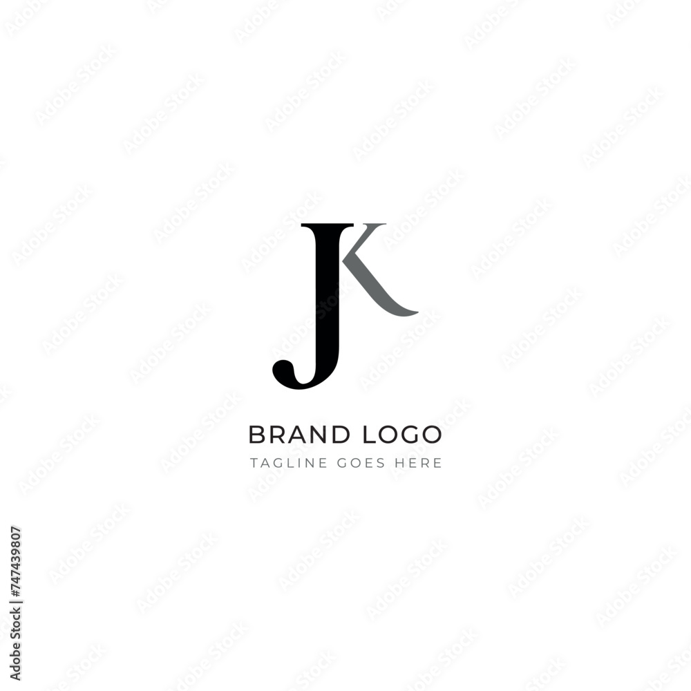 letter JK logo, JK Alphabet letters Initials Monogram logo, JK J K ...