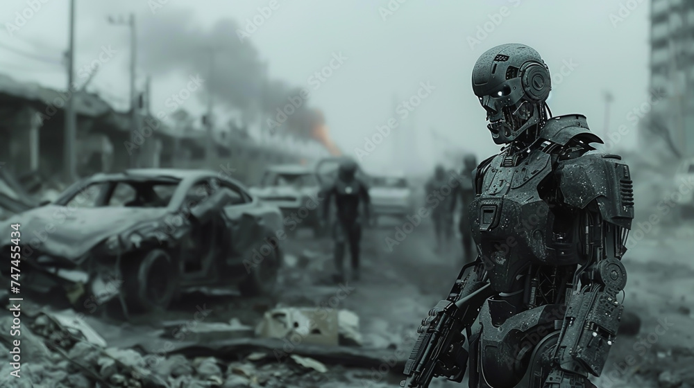 As the robot war rages on, the battlefield becomes a symphony of chaos ...
